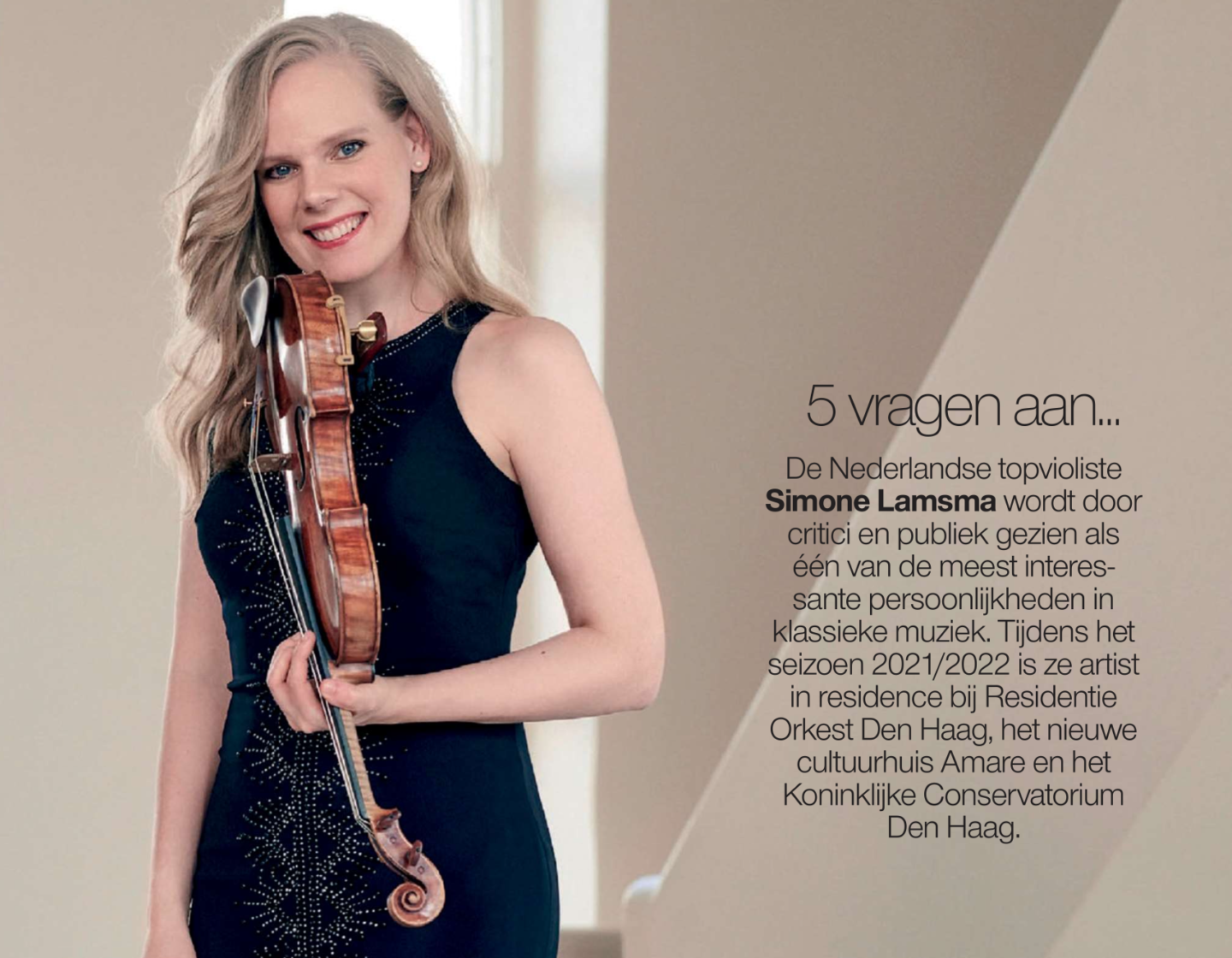 Simone Lamsma: Onze nieuwe Artist in… | Royal Conservatoire The Hague